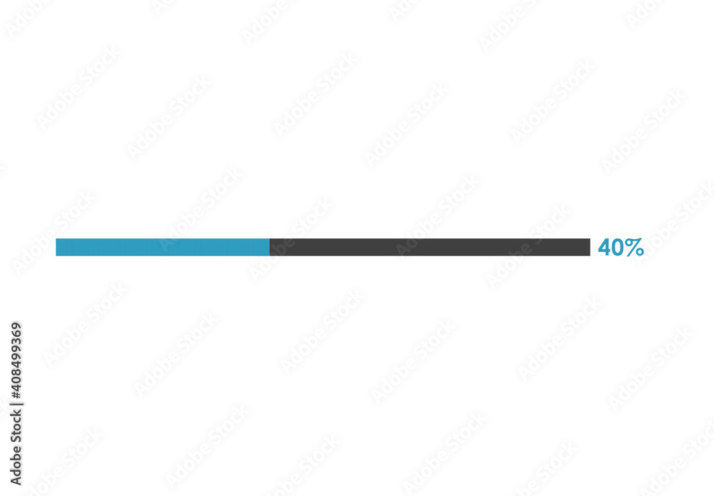 40% loading icon, 40% Progress bar vector illustration Stock Vector ...