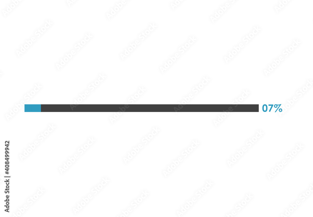 7% loading icon, 7% Progress bar vector illustration Stock Vector ...