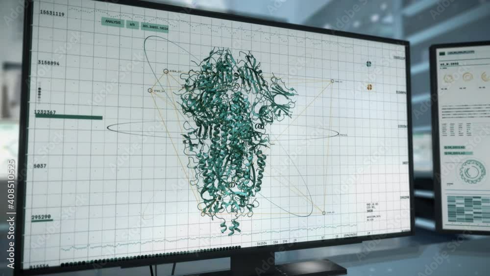 Computer Screen with white background at research room. The most ...