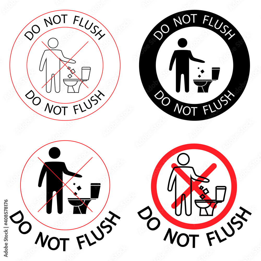Do not litter in the toilet. Toilet no trash. Keeping the clean. Please ...