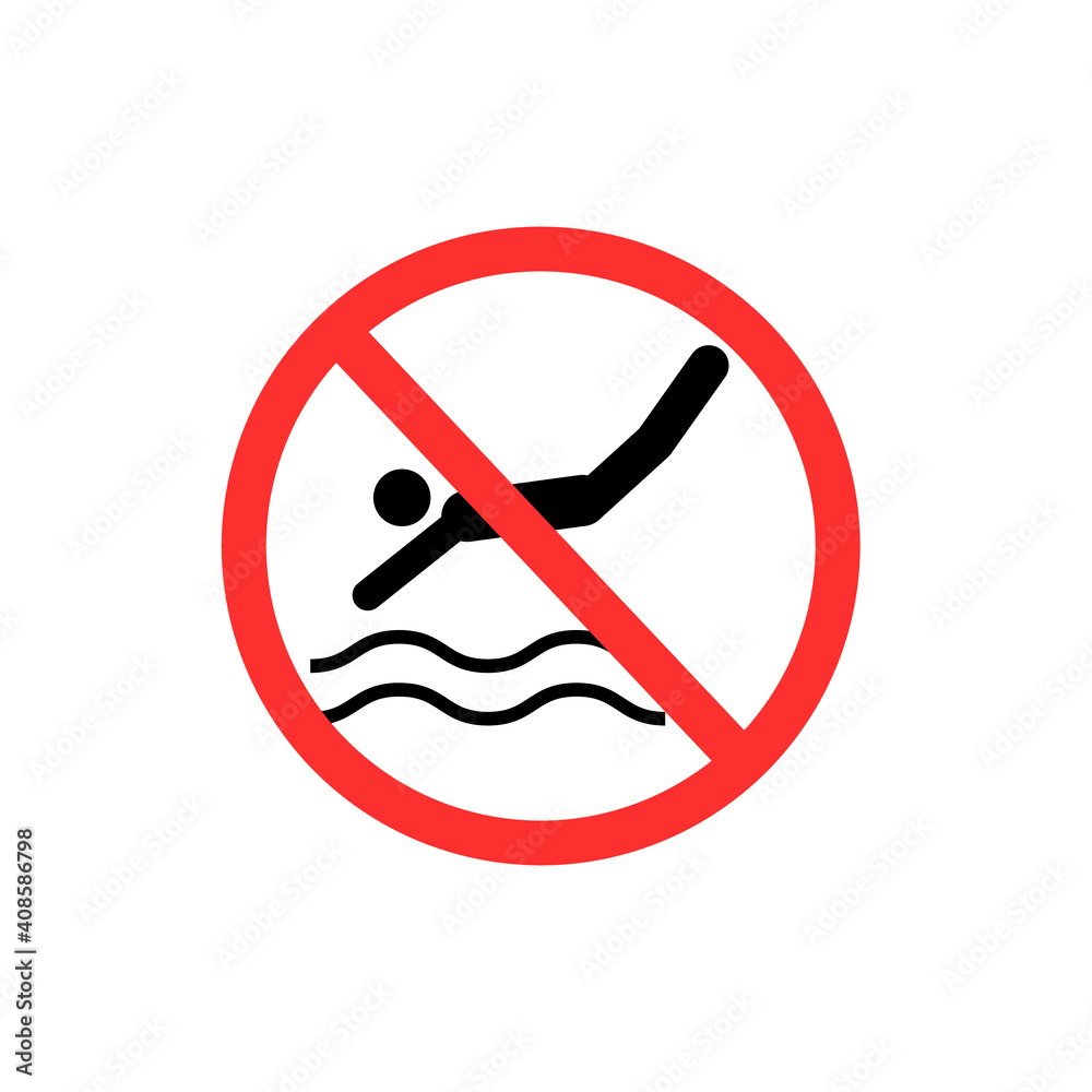 Don't jump stop sign icon. Clipart image isolated on white background ...