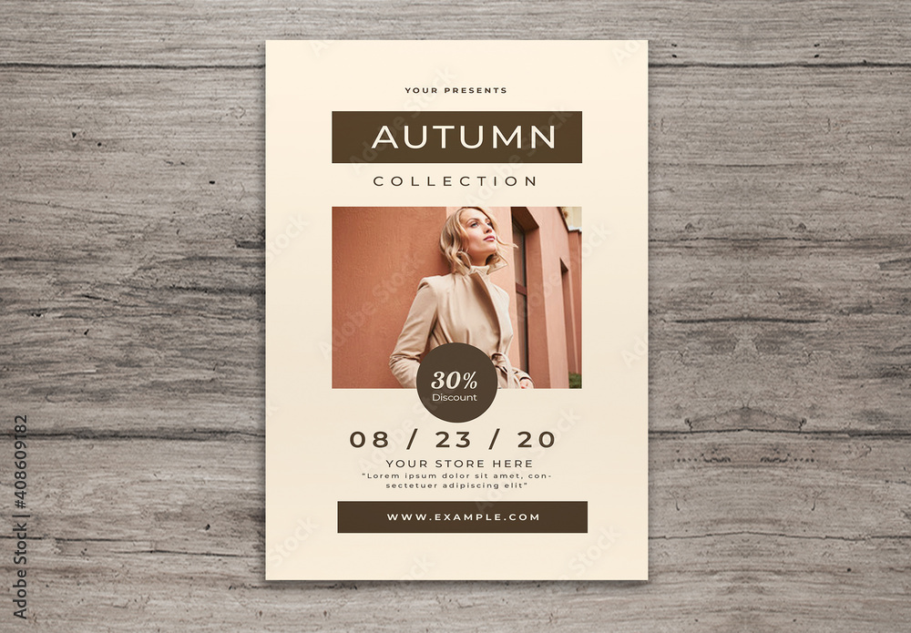 Autumn Collection Flyer Layout Stock Template | Adobe Stock