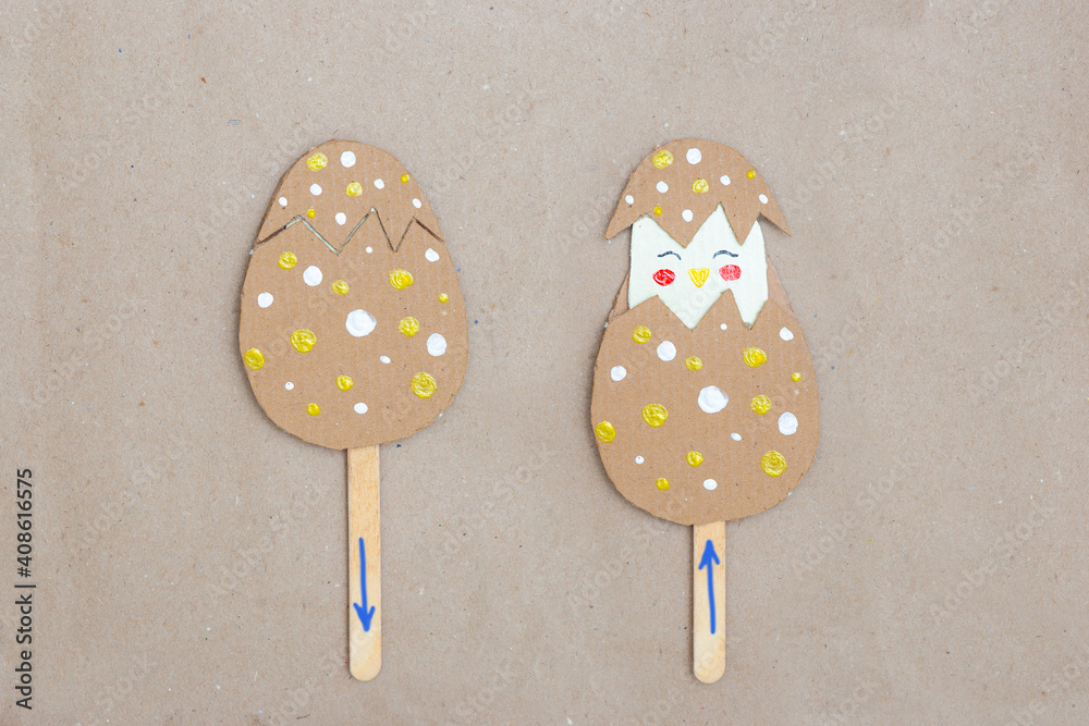 Step-by-step instructions for creating a funny toy Easter egg with cute ...