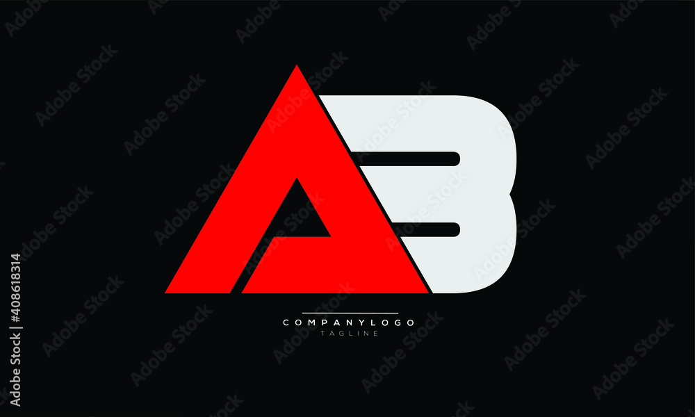 AB icon monogram letter text alphabet logo design Stock Vector | Adobe ...
