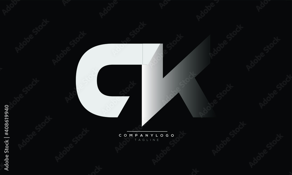CK icon monogram letter text alphabet logo design Stock Vector | Adobe ...