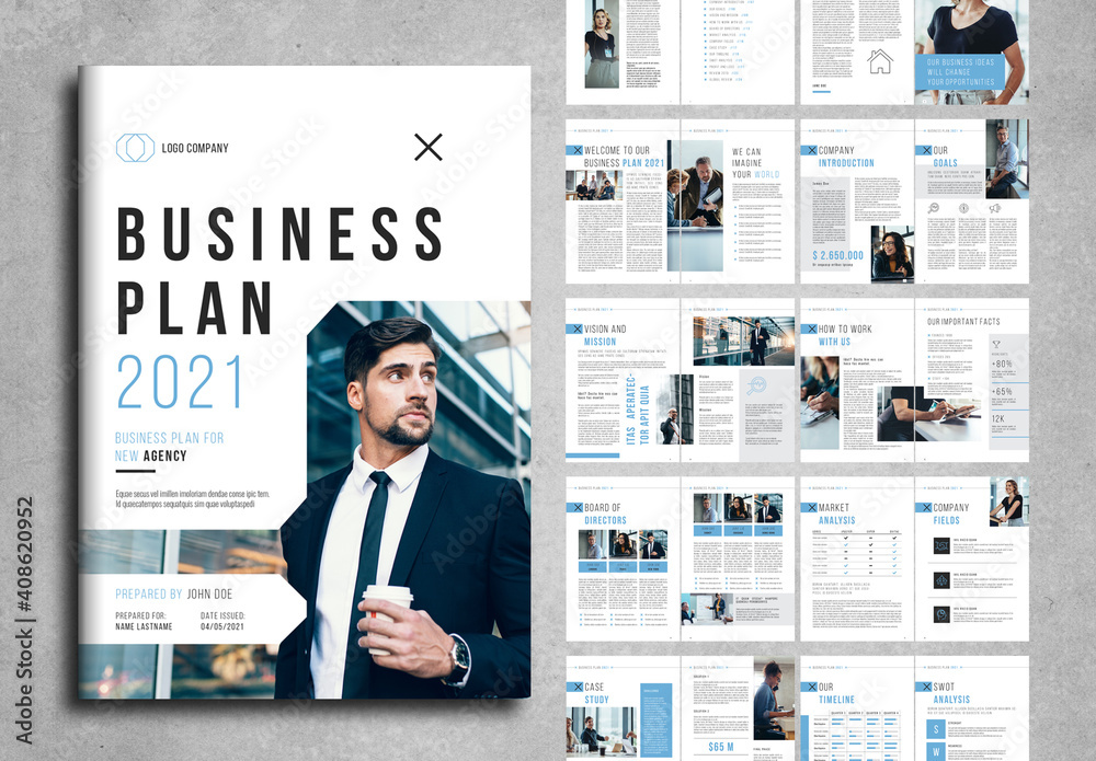 Business Plan Layout Stock Template | Adobe Stock