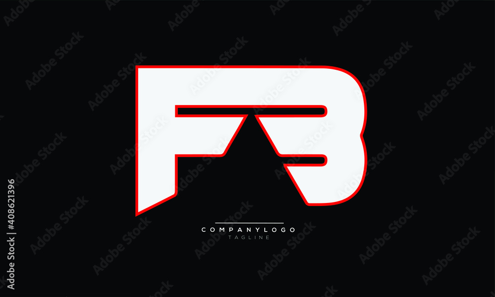 FB icon monogram letter text alphabet logo design Stock Vector | Adobe ...