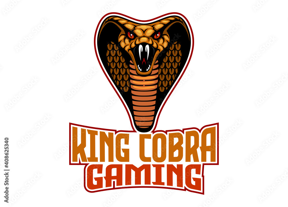 Giant king cobra head gaming logo vector Stock Vector | Adobe Stock