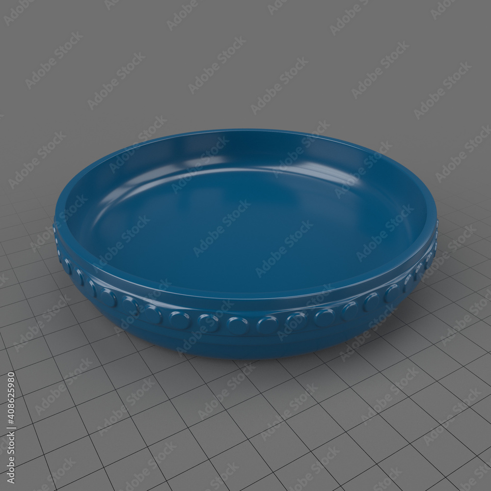 Large ceramic pie dish Stock 3D アセット | Adobe Stock