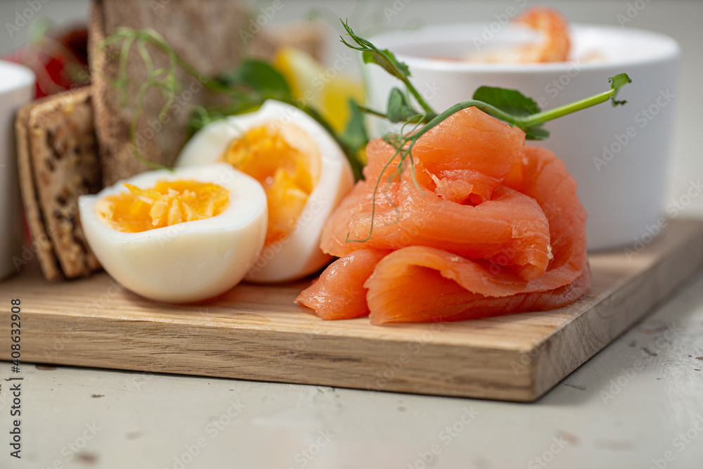 Scandinavian seafood planner - smoked salmon, gravalax, lobster tails ...