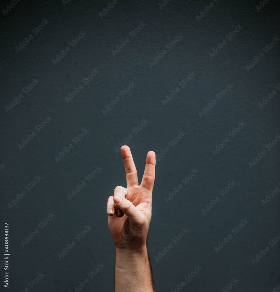 hand on the background Stock Photo | Adobe Stock