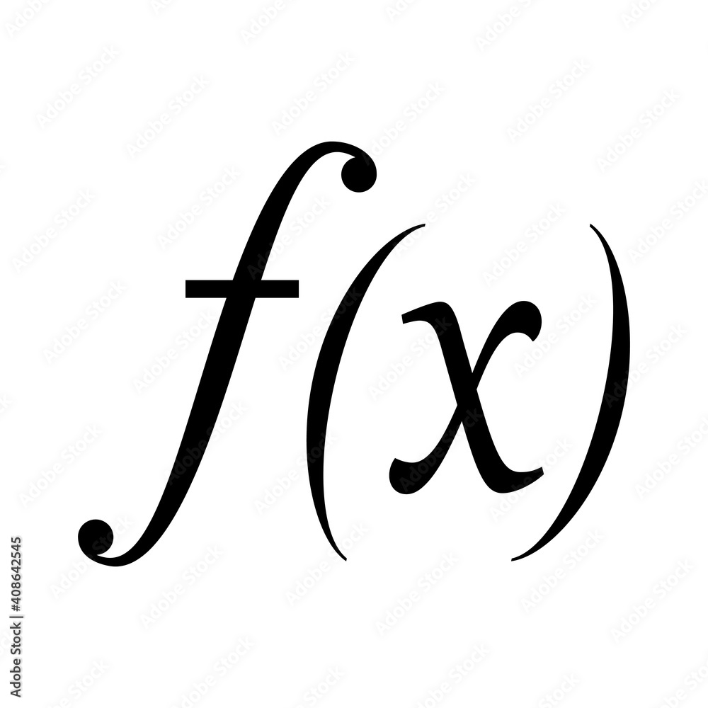 Math symbol for function of x, vector illustration Stock Vector | Adobe ...