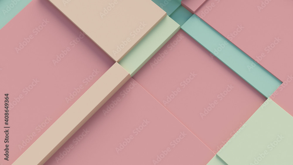 Multicolored tech background, with a geometric 3D structure. Clean ...