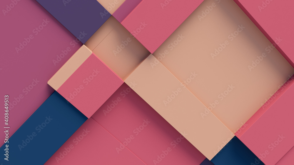Multicolored tech background, with a geometric 3D structure. Clean ...