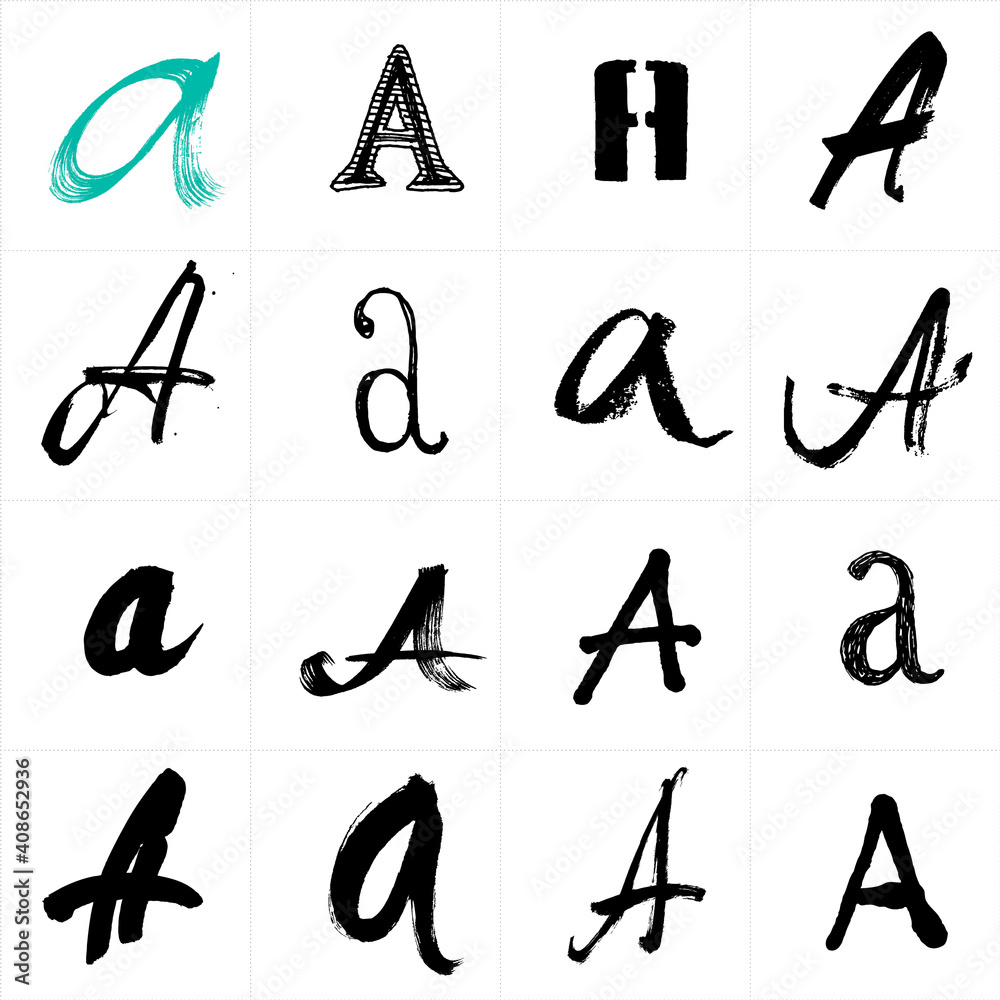 Cyrillic and Latin alphabet Letter A. Uppercase Russian, Ukrainian ...