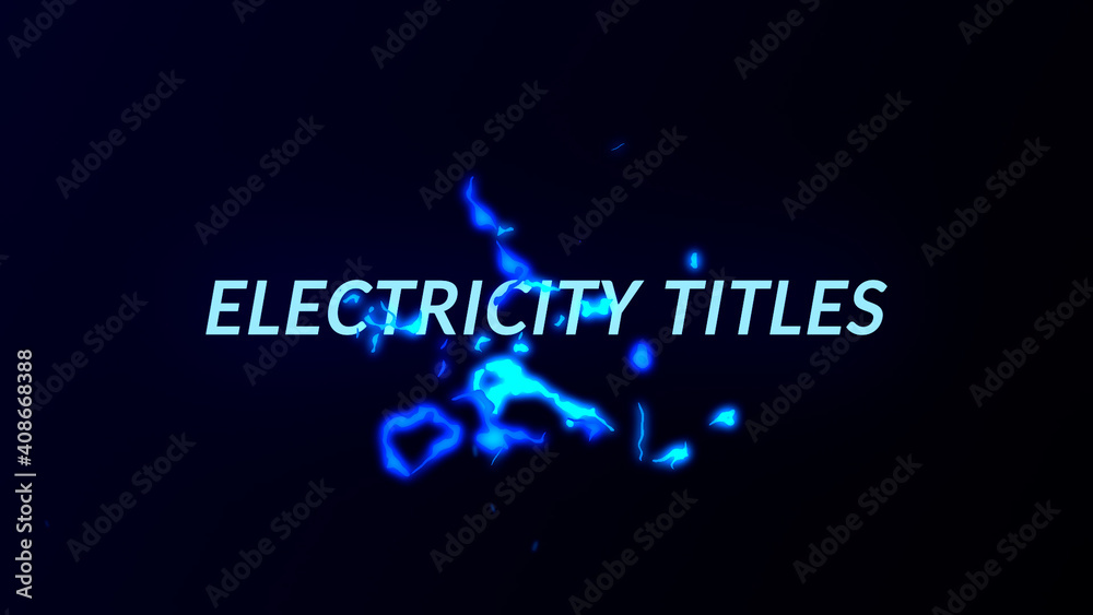 Cool Cartoon Electricity Titles Stock Template | Adobe Stock
