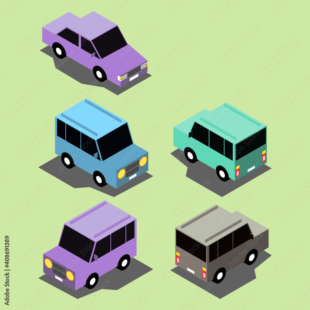 Isometric Drawing Car