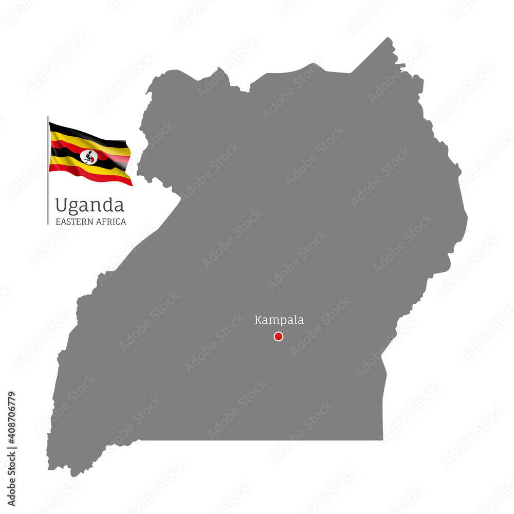 Map Of Kampala Uganda Africa
