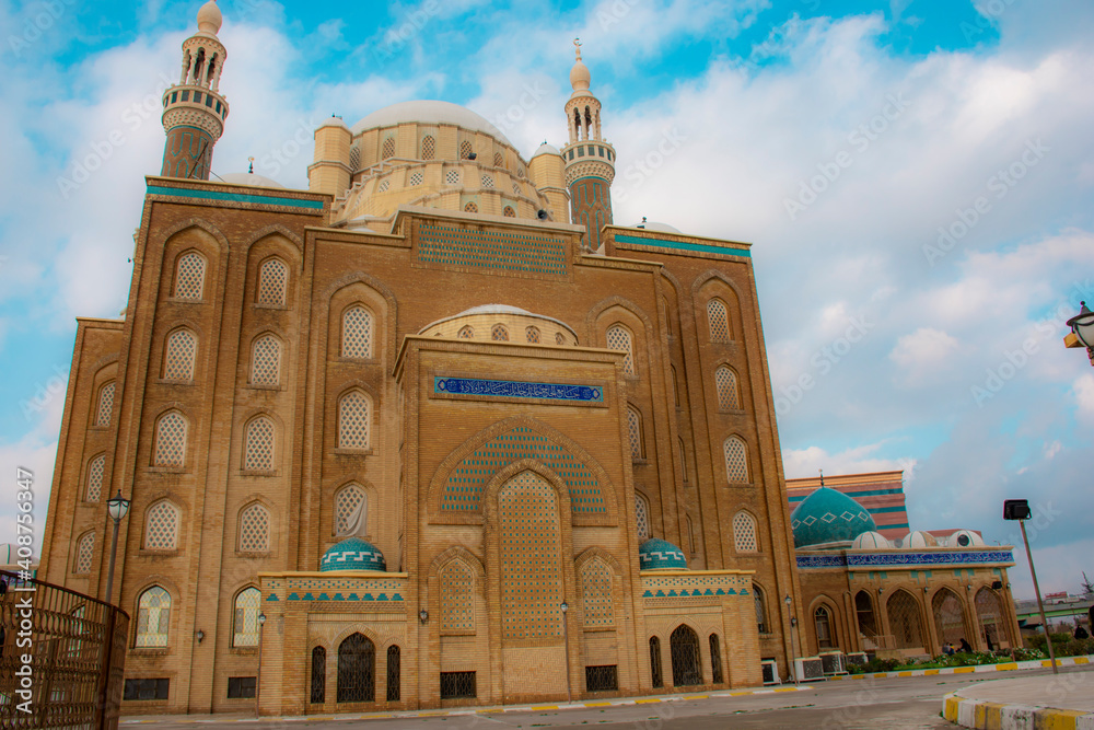 The most famous mosque in the city of Erbil, Kurdistan Region of Iraq ...