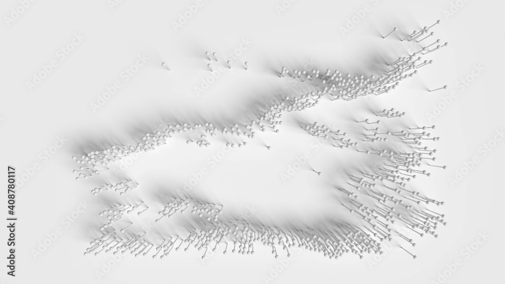 Collective intelligence. Crowd concept. Swarm behaviour simulation ...