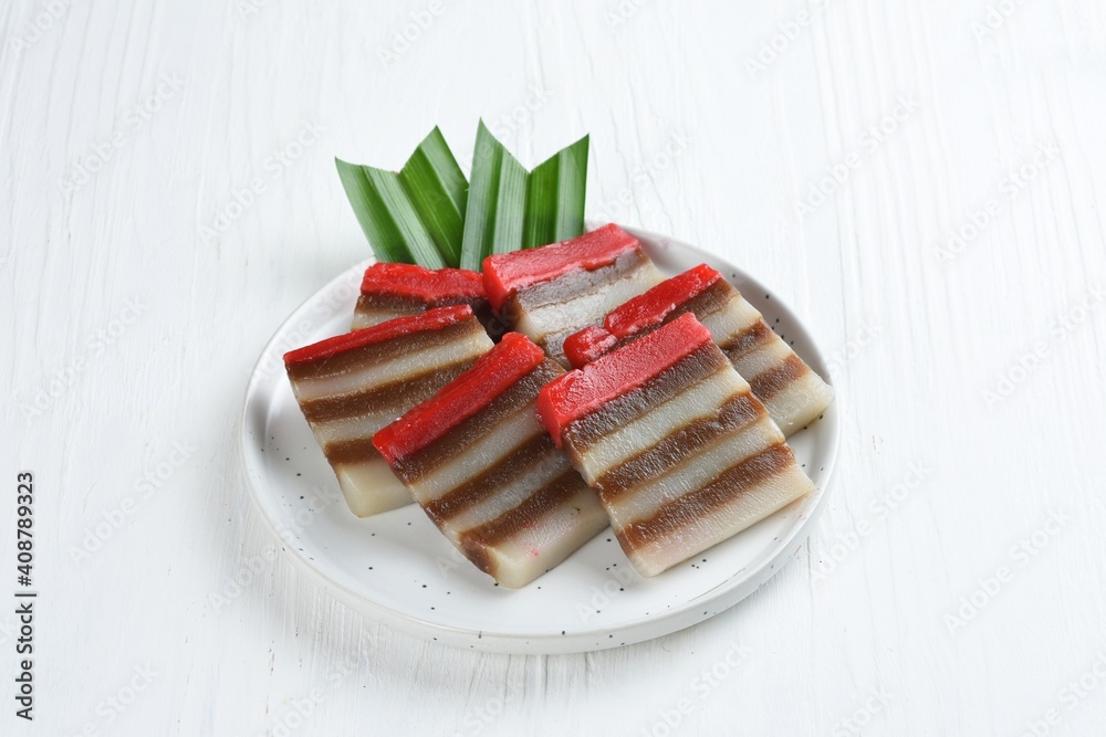 Foto de Kue lapis is Indonesian traditional colorful layered cake,made ...