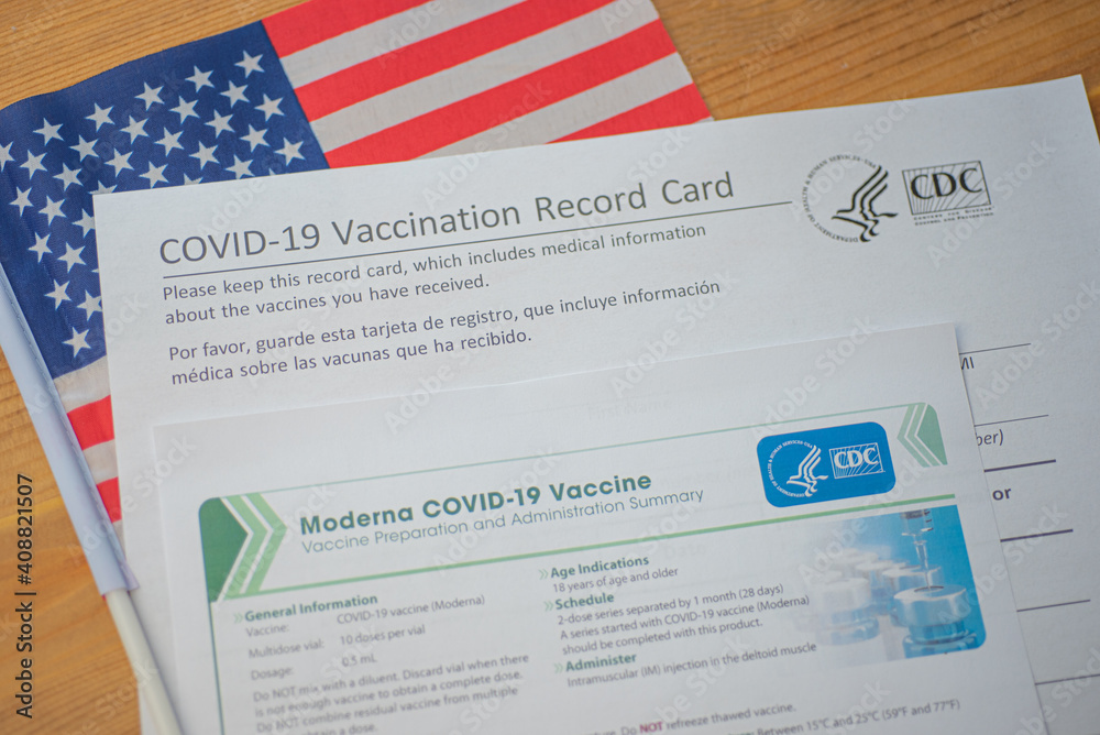 Washington, DC, USA - December, 23, 2020: COVID-19 Vaccination Record ...
