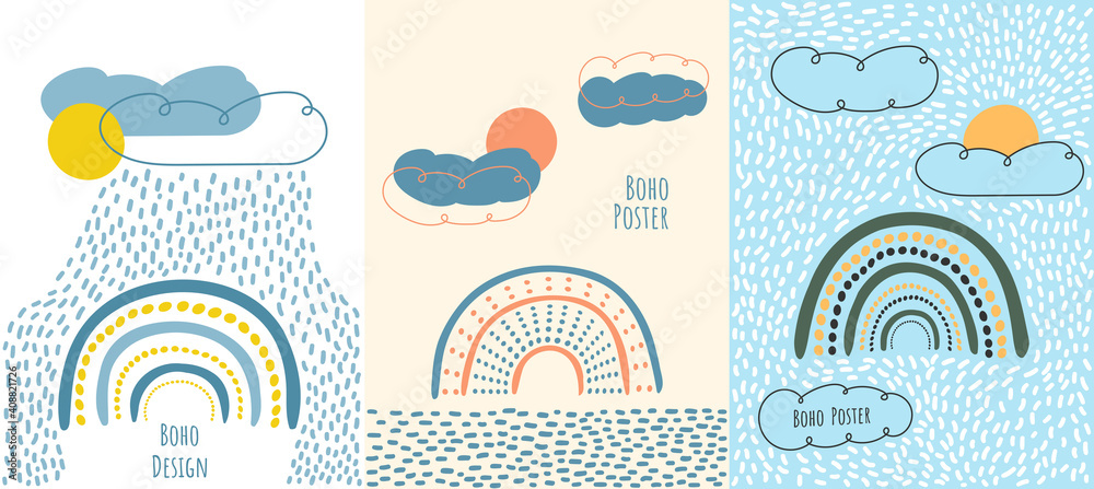 Vector illustration. Contemporary art backgrounds collection. Colorful ...