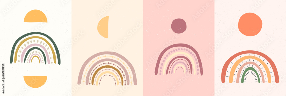 Vector illustration. Contemporary art backgrounds. Colorful rainbow ...