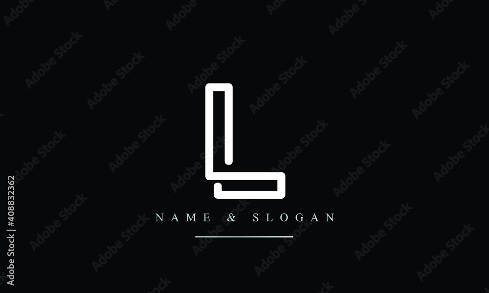 L, Letter Logo Design with Creative Modern Trendy Typography Stock ...