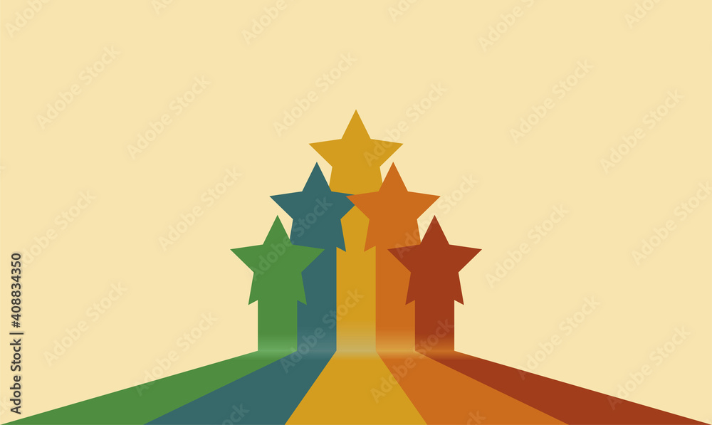 70s star background. Vintage retro. vector. Stock Vector | Adobe Stock