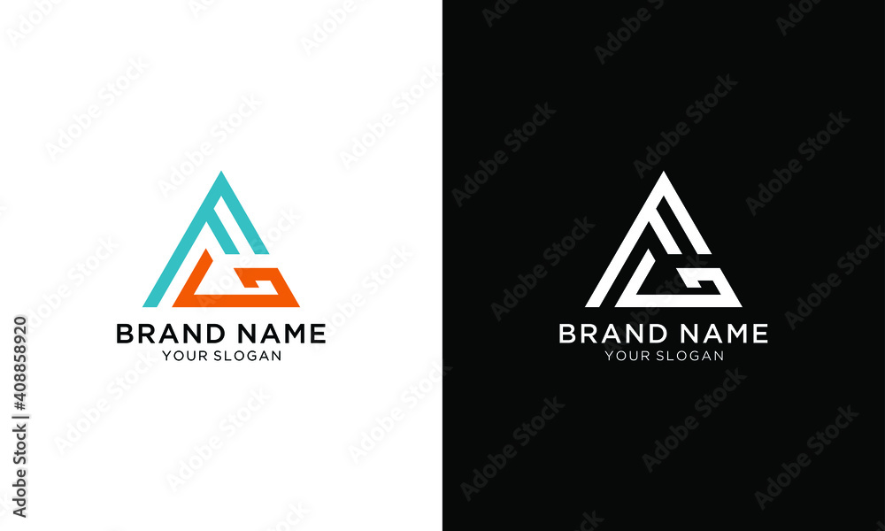 Triangle logo designs, FG logo vector,f initial logo Stock-Vektorgrafik ...