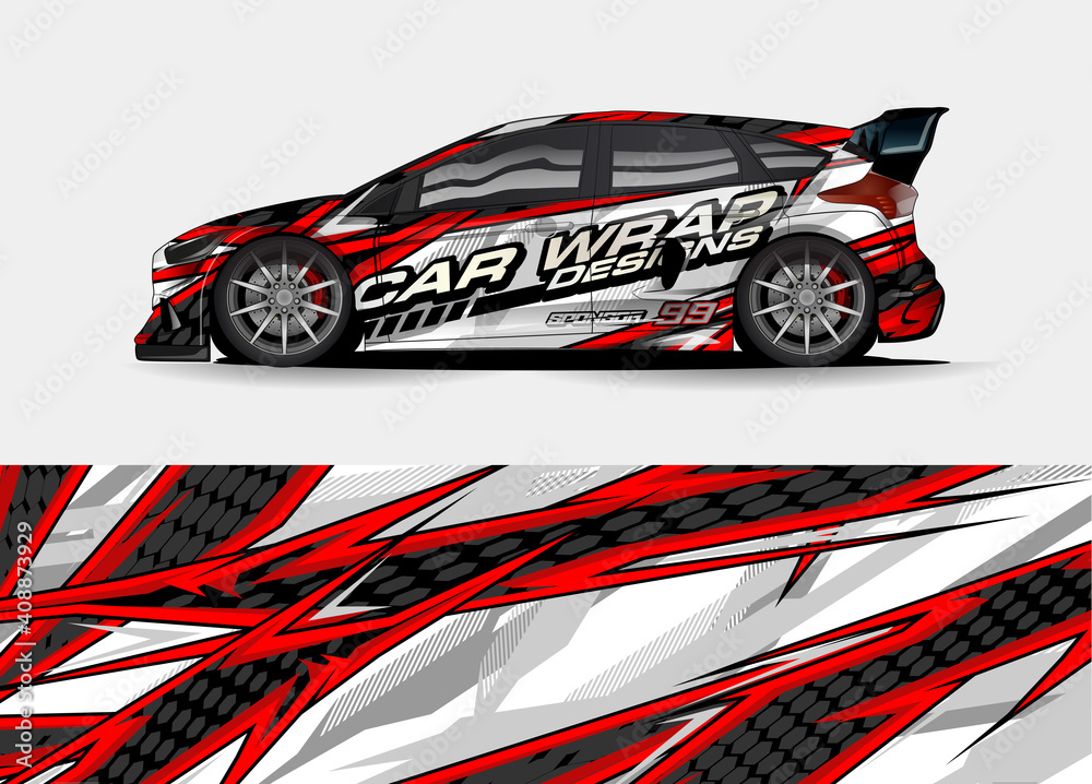 vehicle graphic kit vector. Modern abstract background for car wrap ...