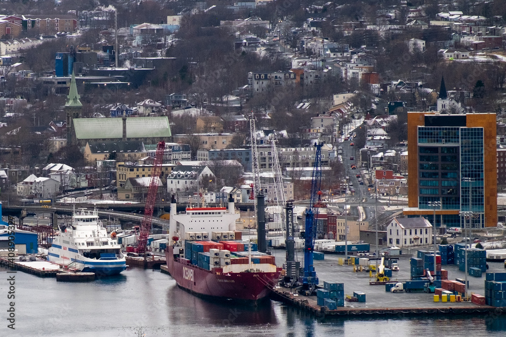 St. John's, Newfoundland, Canada - February 2021: The large Oceanex ...