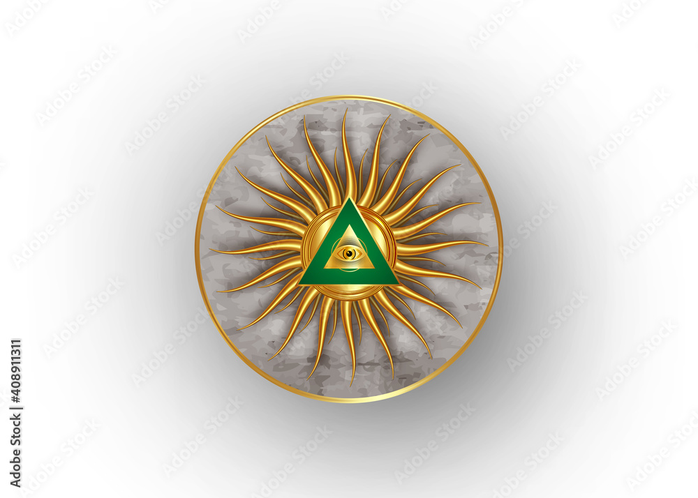 Sacred Masonic symbol. All Seeing eye, the third eye. The Eye of ...