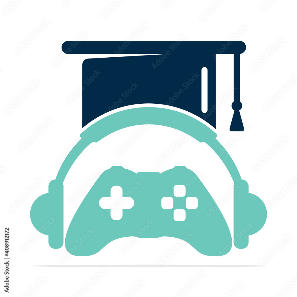 Gaming Education logo concept design template. gaming coaching podcast ...