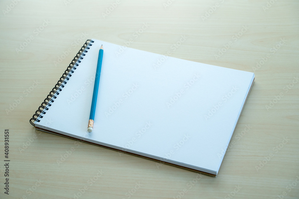 Blank plain notebook top view blank Design concept background for ...