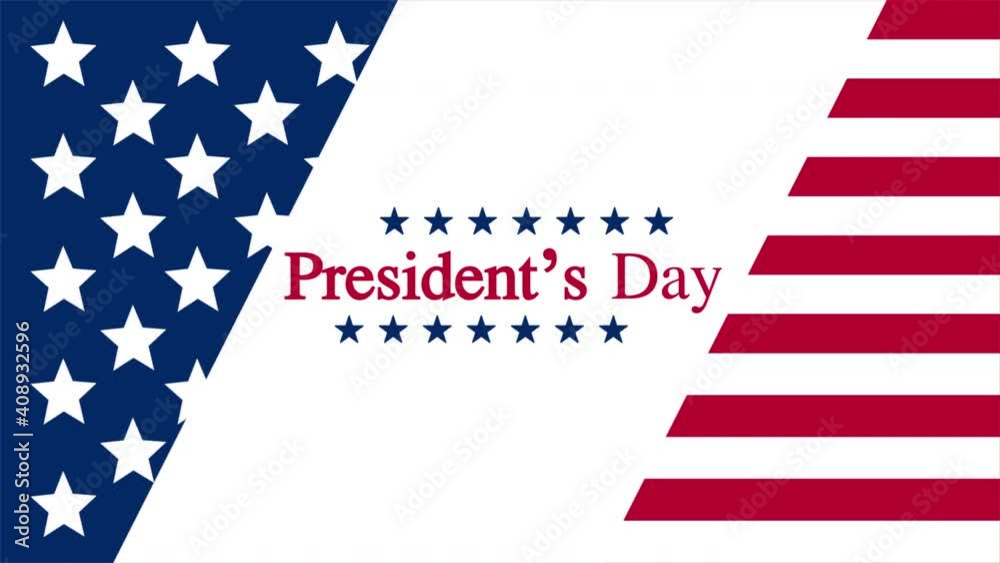 horizontal banner of modern design for Presidents Day, art video ...