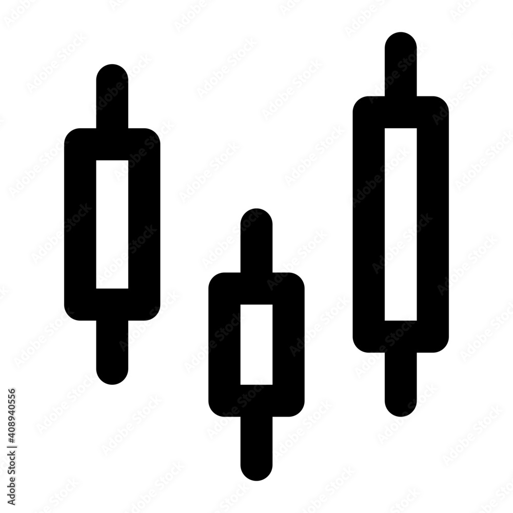 stocks chart outline icon vector Stock Vector | Adobe Stock