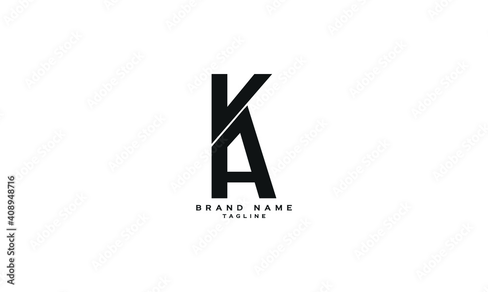 VAK, KAV, Abstract initial monogram letter alphabet logo design Stock ...