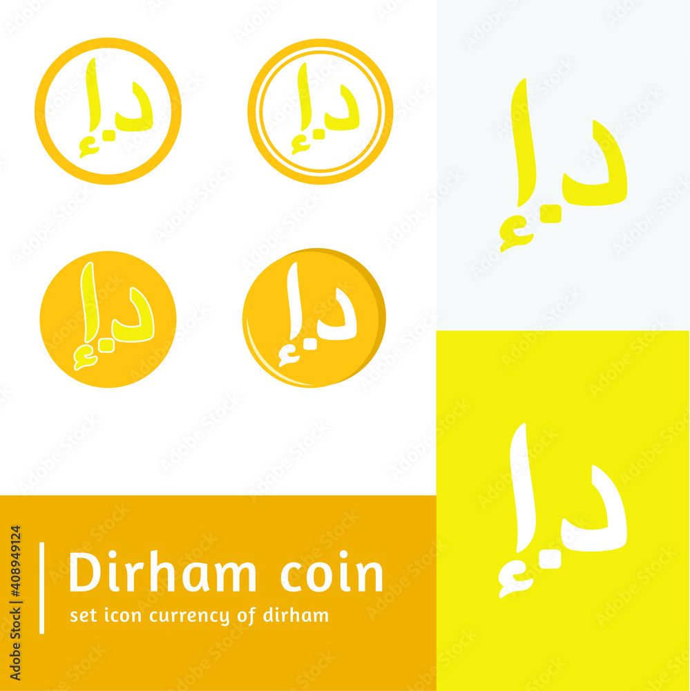 Line currency icons. modern line design United Arab Emirates coin ...