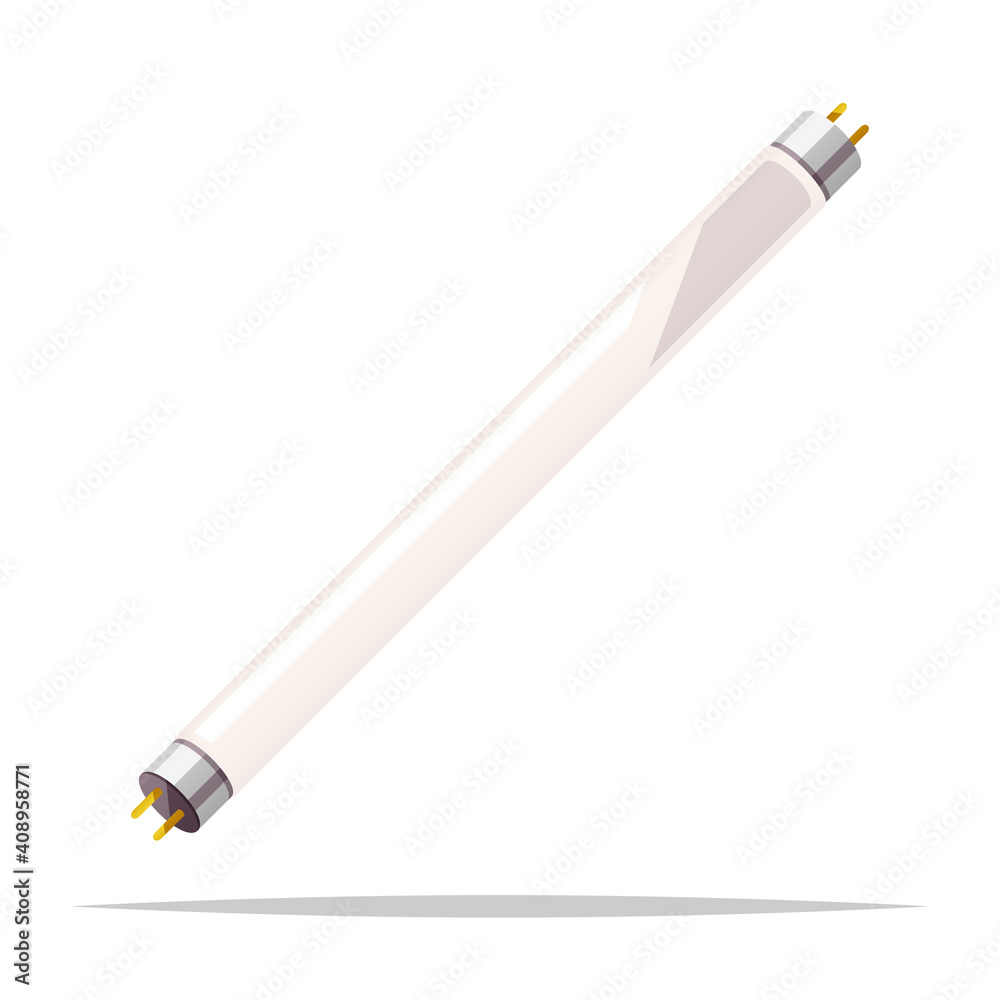Tube fluorescent lamp vector isolated illustration Stock Vector | Adobe ...