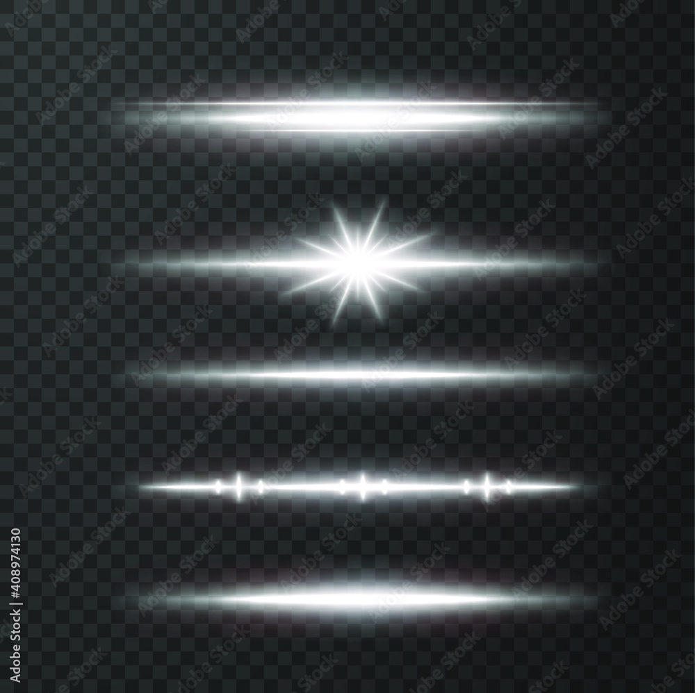 Light realistic curve. Magical sparkling glow effect. Abstract light ...