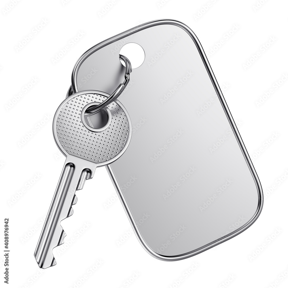Empty label keyring isolated on white background Stock Illustration ...