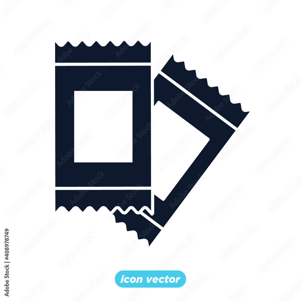 Sachet icons. sugar powder packet icon. Packet soluble powder symbol ...
