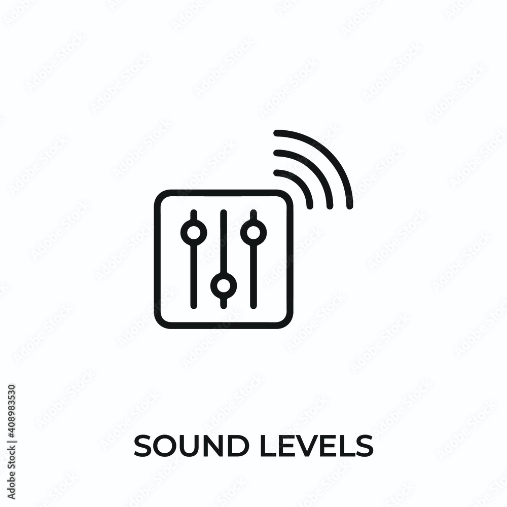 sound levels icon vector. sound levels sign symbol for modern design ...