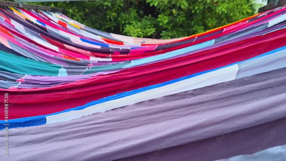 Colorful Traditional Malaysian Corak Batik Cloth Hanging Outdoors Under ...
