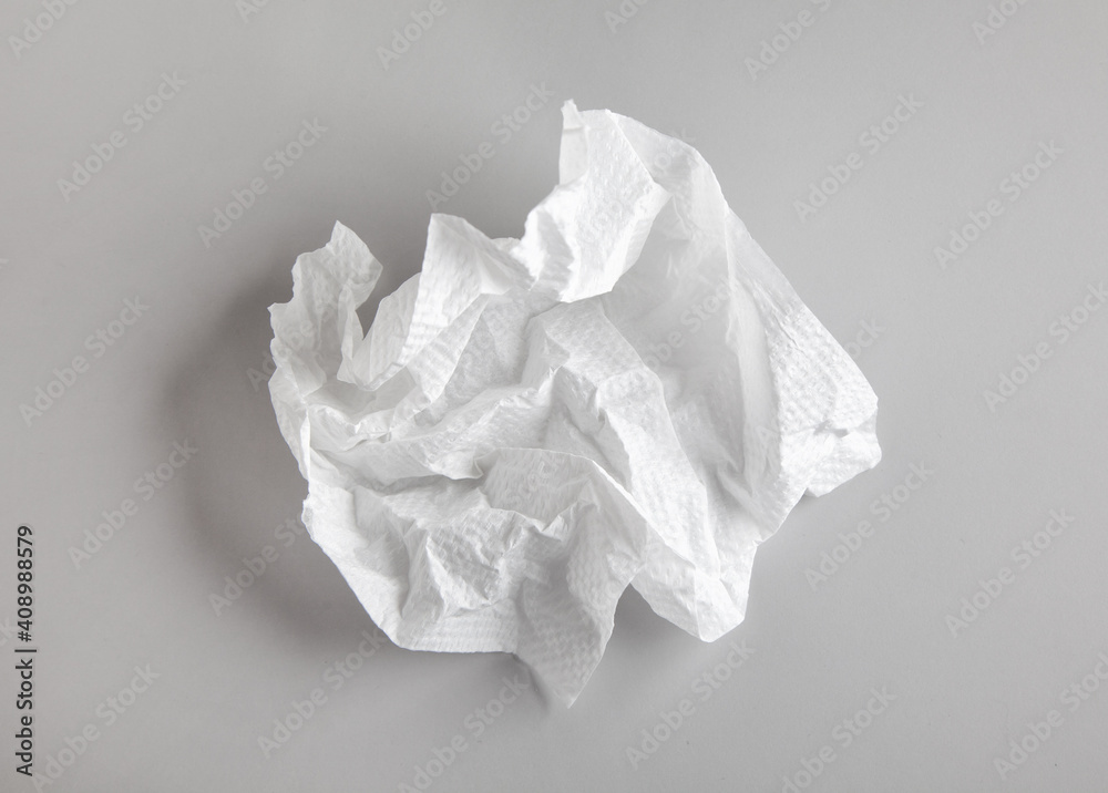 white crumpled paper napkin Stock Photo | Adobe Stock