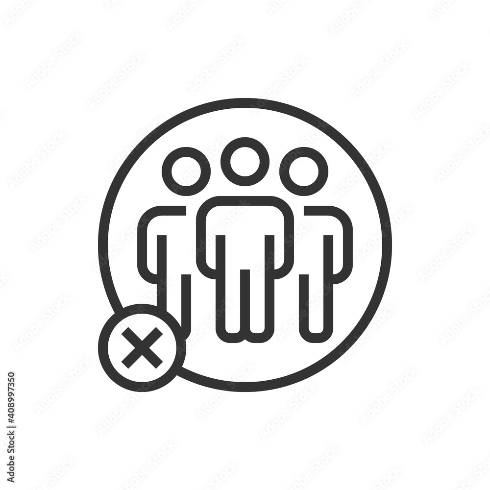 Avoid Crowd People Icon vector illustration Stock Vector | Adobe Stock