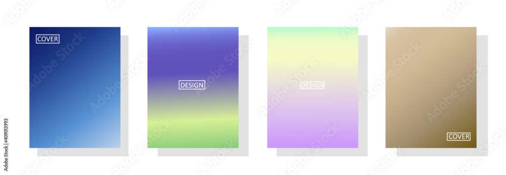 set of abstract background with beautiful gradation color, colorful ...