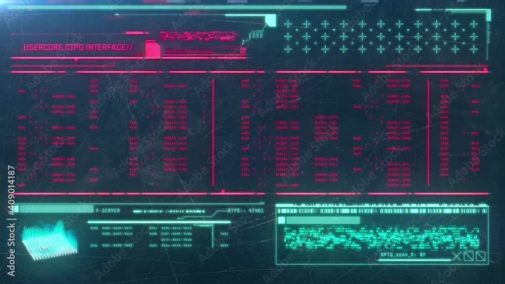 Hacker Breaching System Stealing Data From Server Programming Code On Screen Computer Hacking